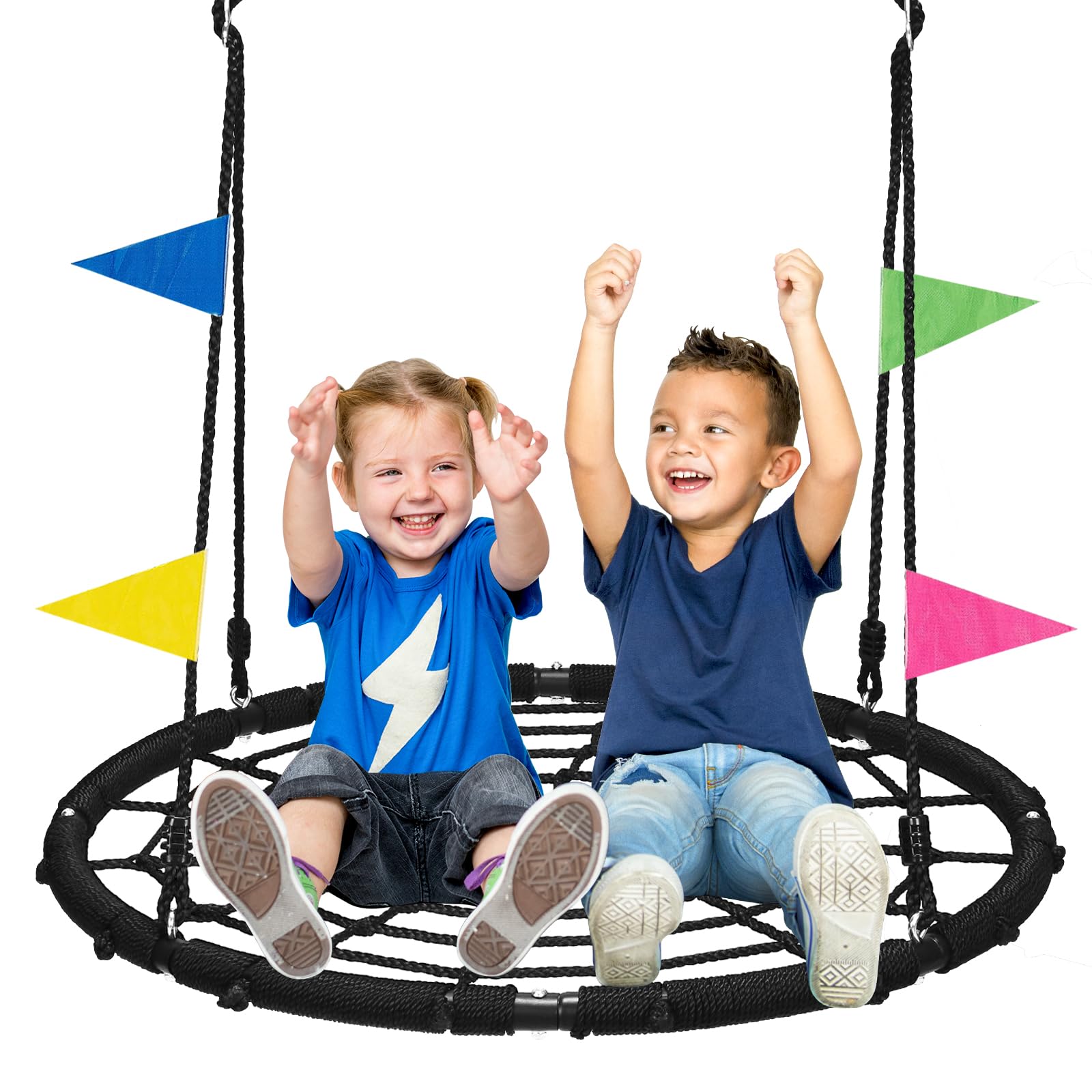 Amazon.com: Heyzoo Spider Web Tree Swing, 40 inch Outdoor Saucer Net ...