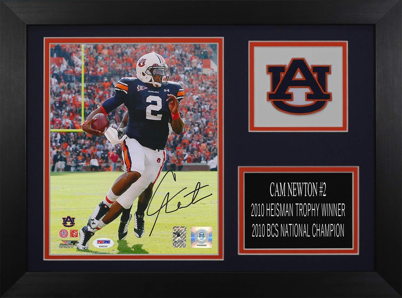 Cam Newton Autographed Auburn Photo - Beautifully Matted and Framed ...