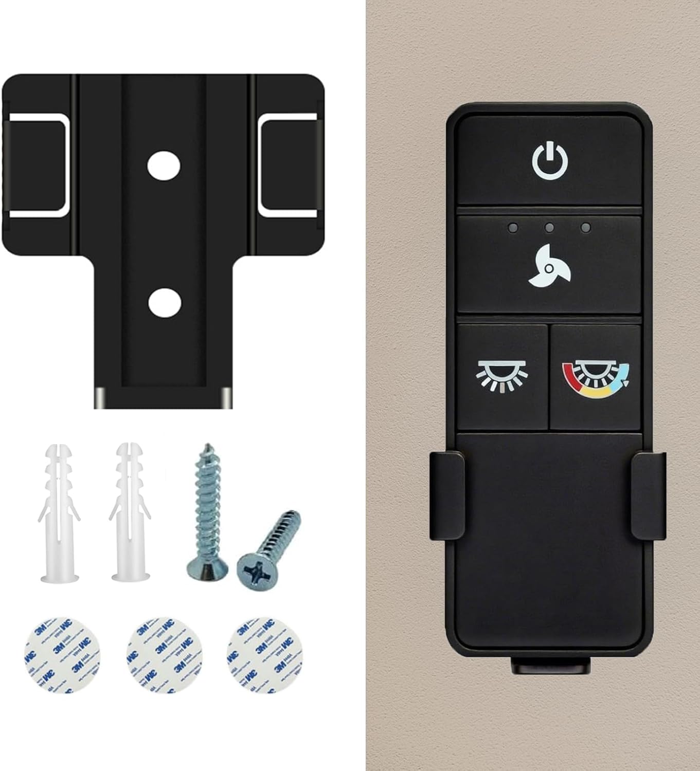 TX028C-S Ceiling Fan Remote Wall Mount Holder for Hampton Bay Home ...