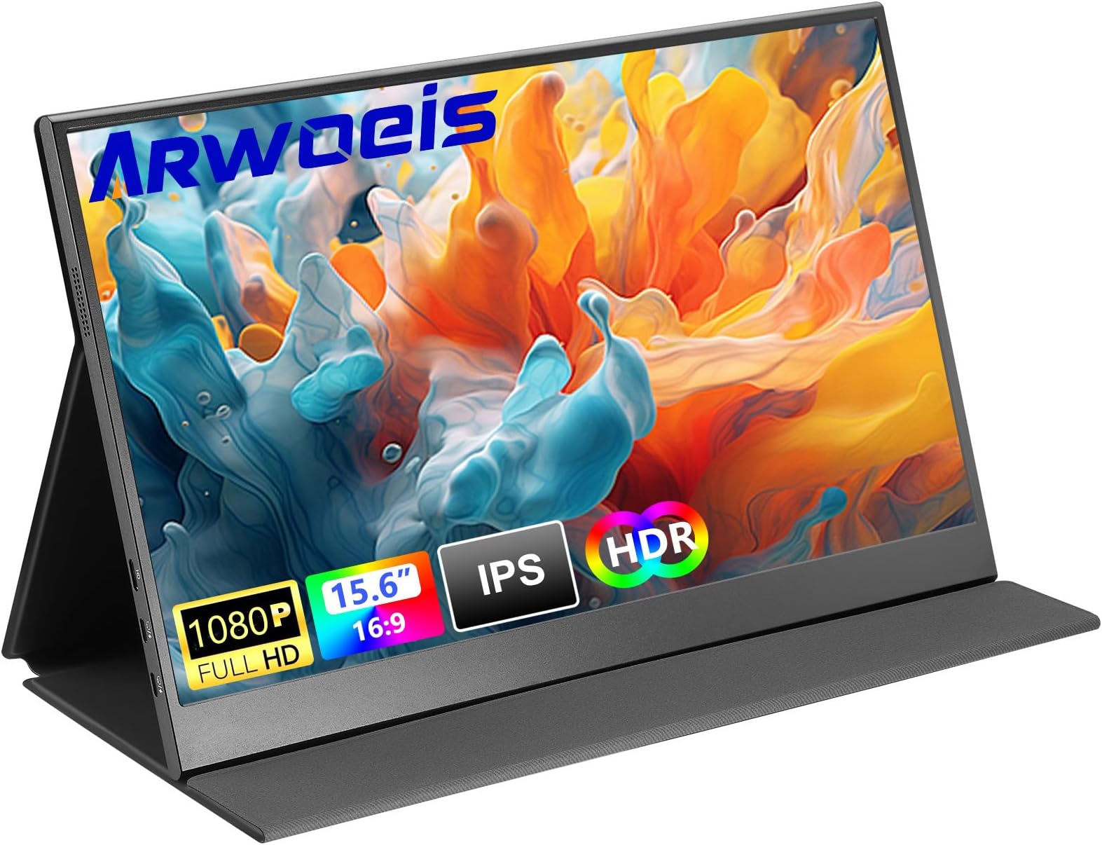 Amazon.com: ARWOEIS Portable Monitor 14 Inch FHD 1200P 100% sRGB 178 ...