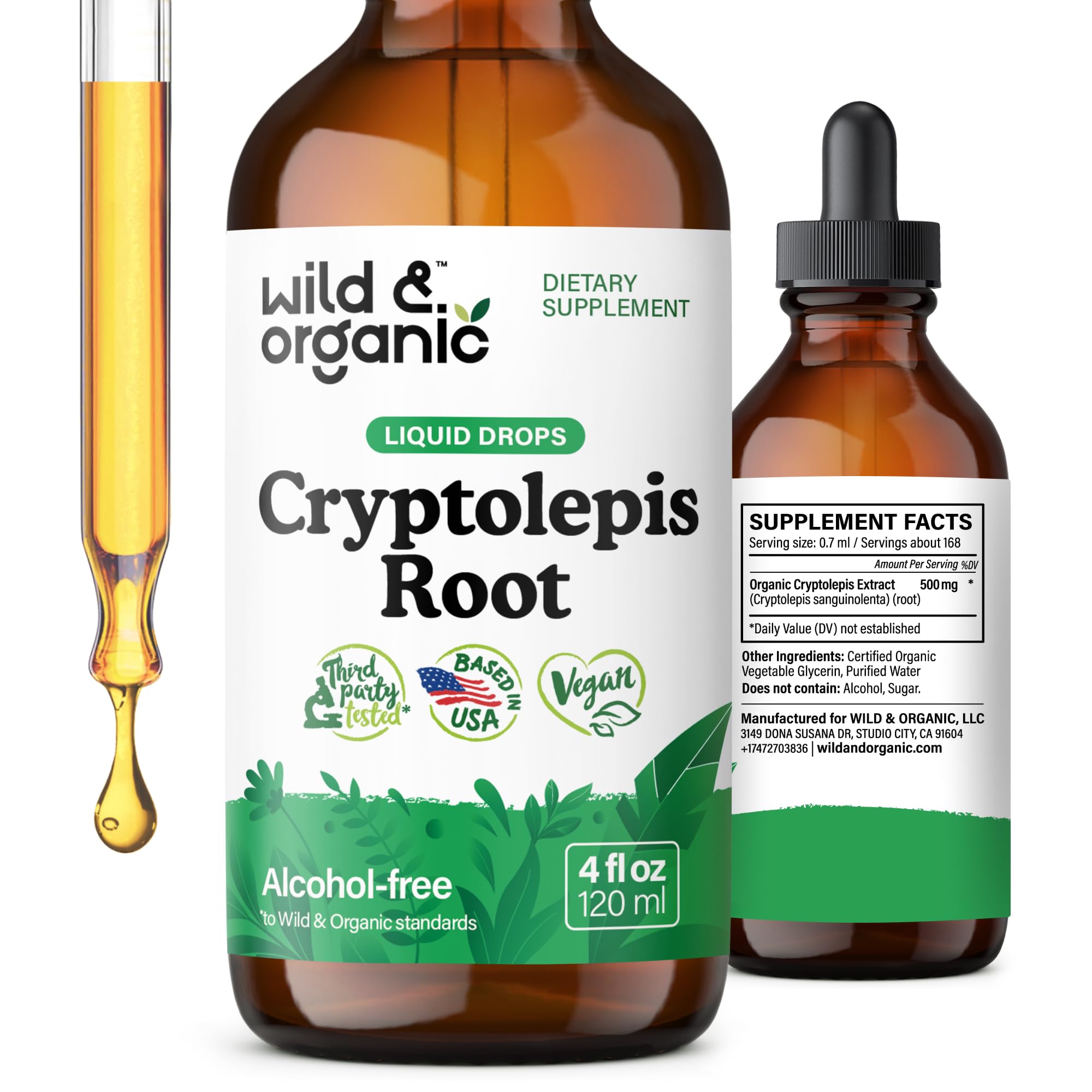 Amazon.com: Wild & Organic Cryptolepis Tincture - Herbal Drops for ...