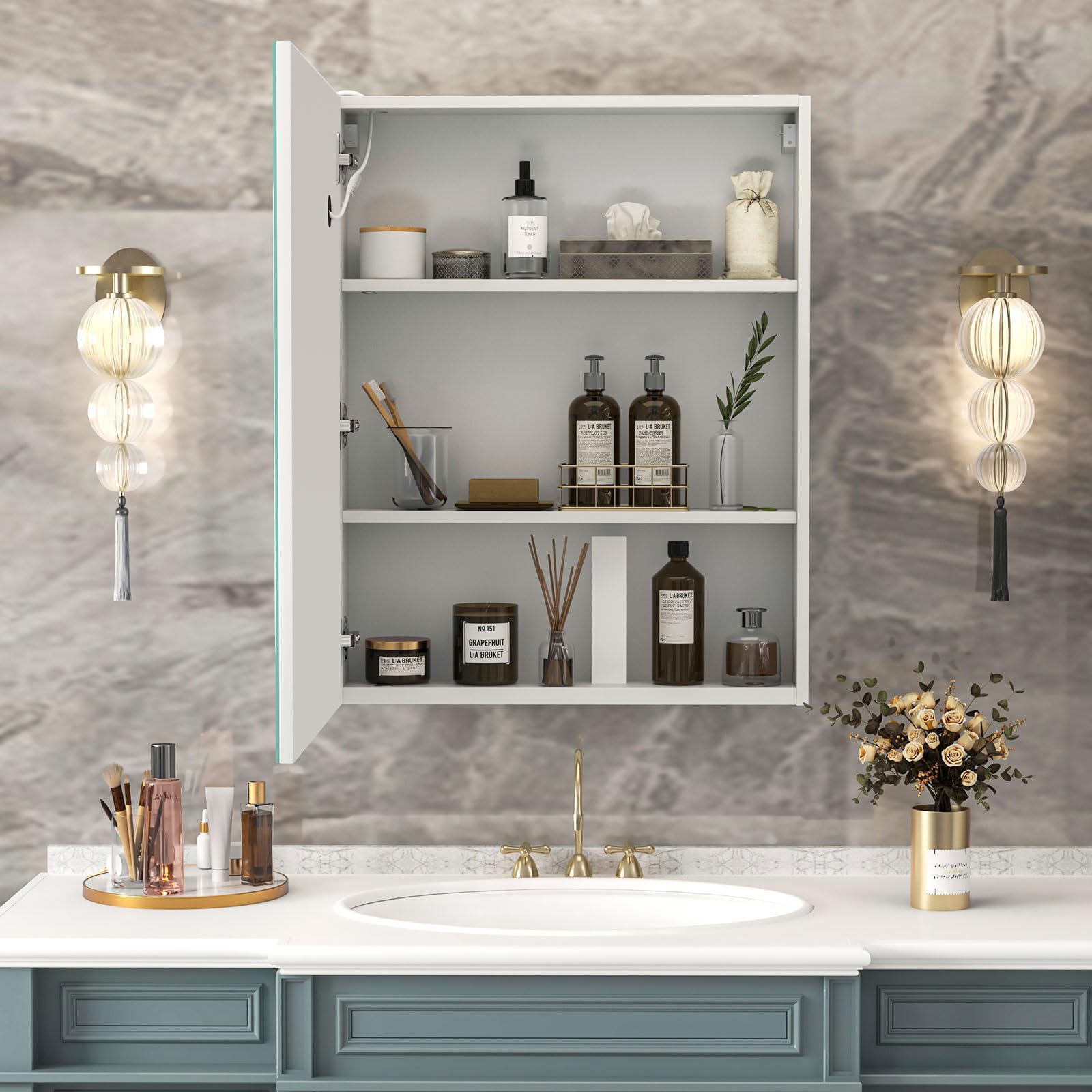 Botiquín Con Espejo Y Luces Espejo De Baño Con Luz LED Ledimex New