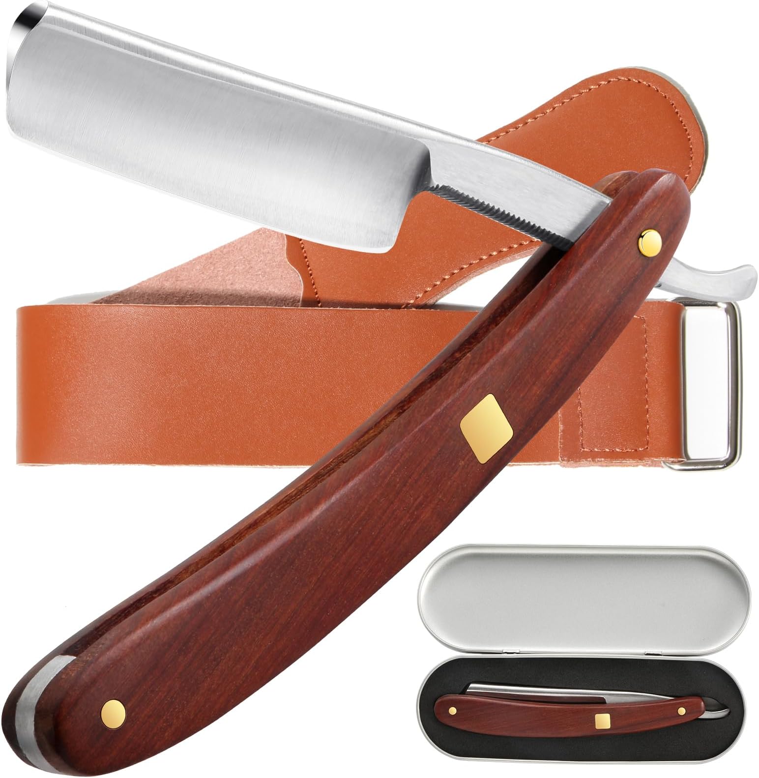 Amazon.com: Straight Razors for Men with Wooden Handle and Premium ...