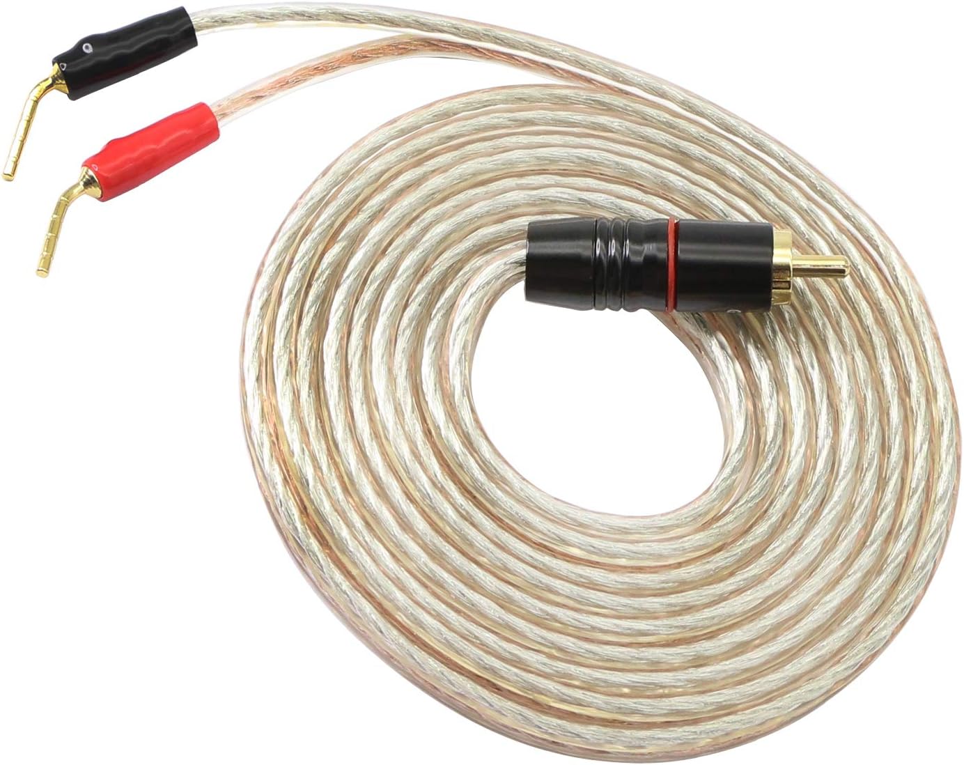 Amazon.com: SING F LTD RCA Speaker Cable RCA to Banana Pin Type Plug ...