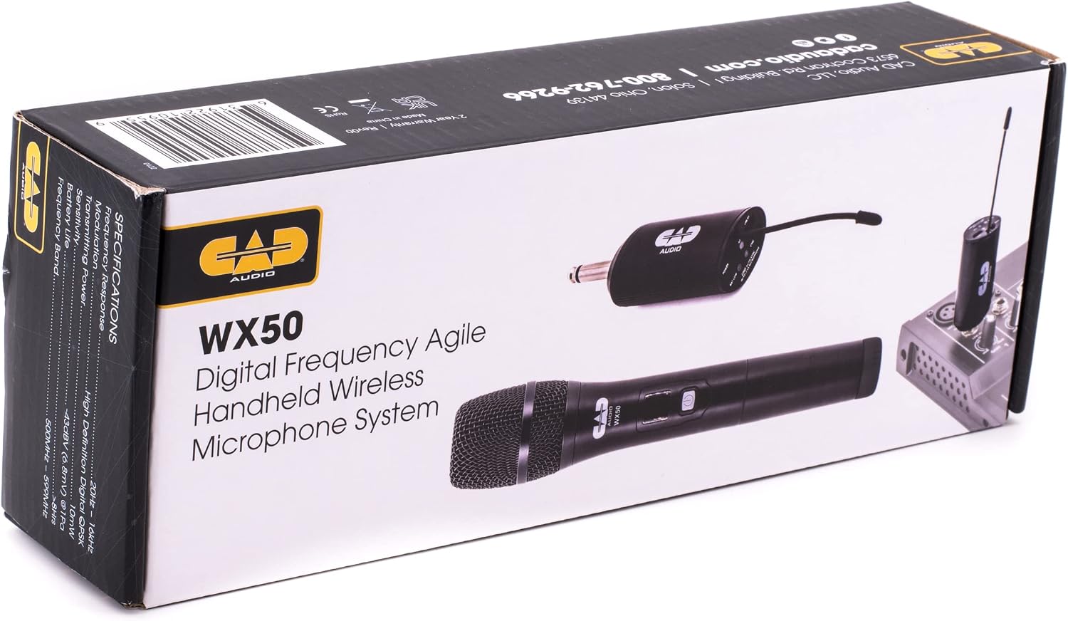 CAD Audio WX50 – Frecuencia digital ágil de un solo canal UHF ...