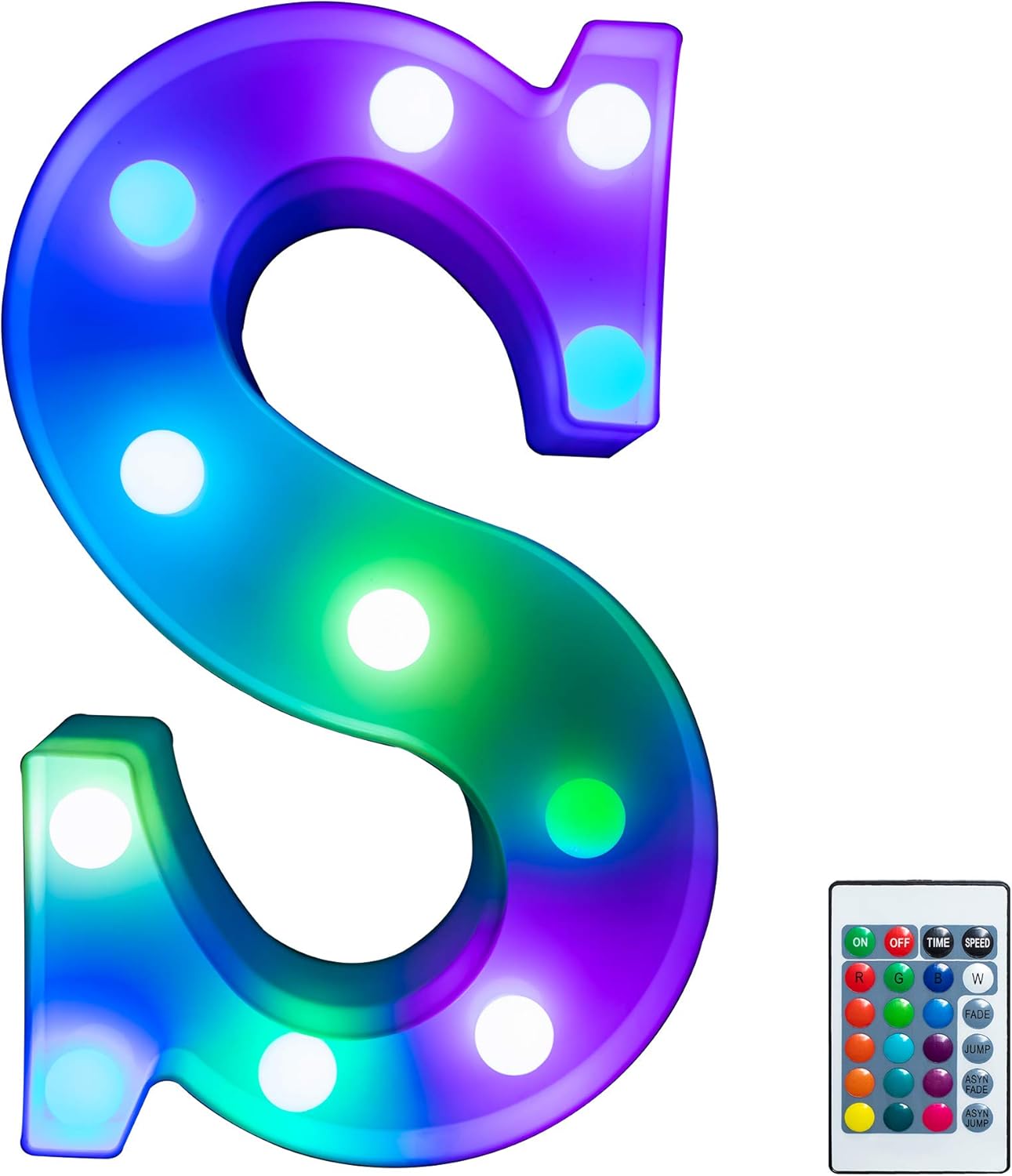 Foaky Colorful LED Letter Lights with Remote, Light Up Letters Sign for ...