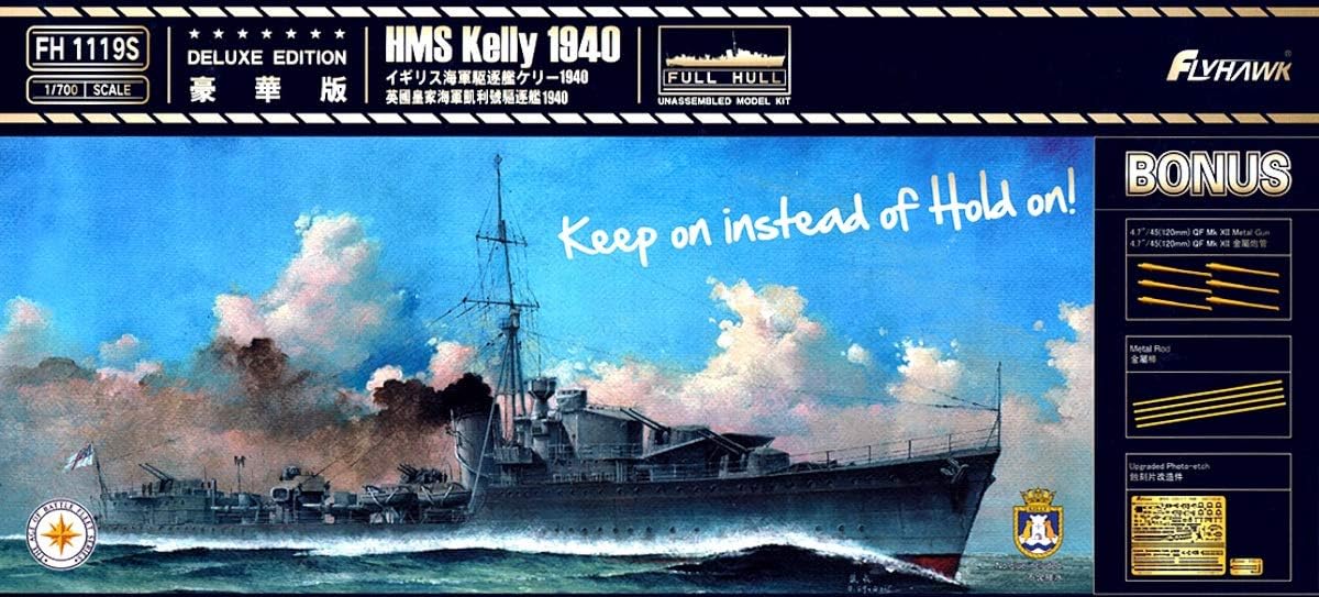 Flyhawk Model 1/700 Deluxe Edition HMS Kelly 1940 FH1119S : Amazon.co ...