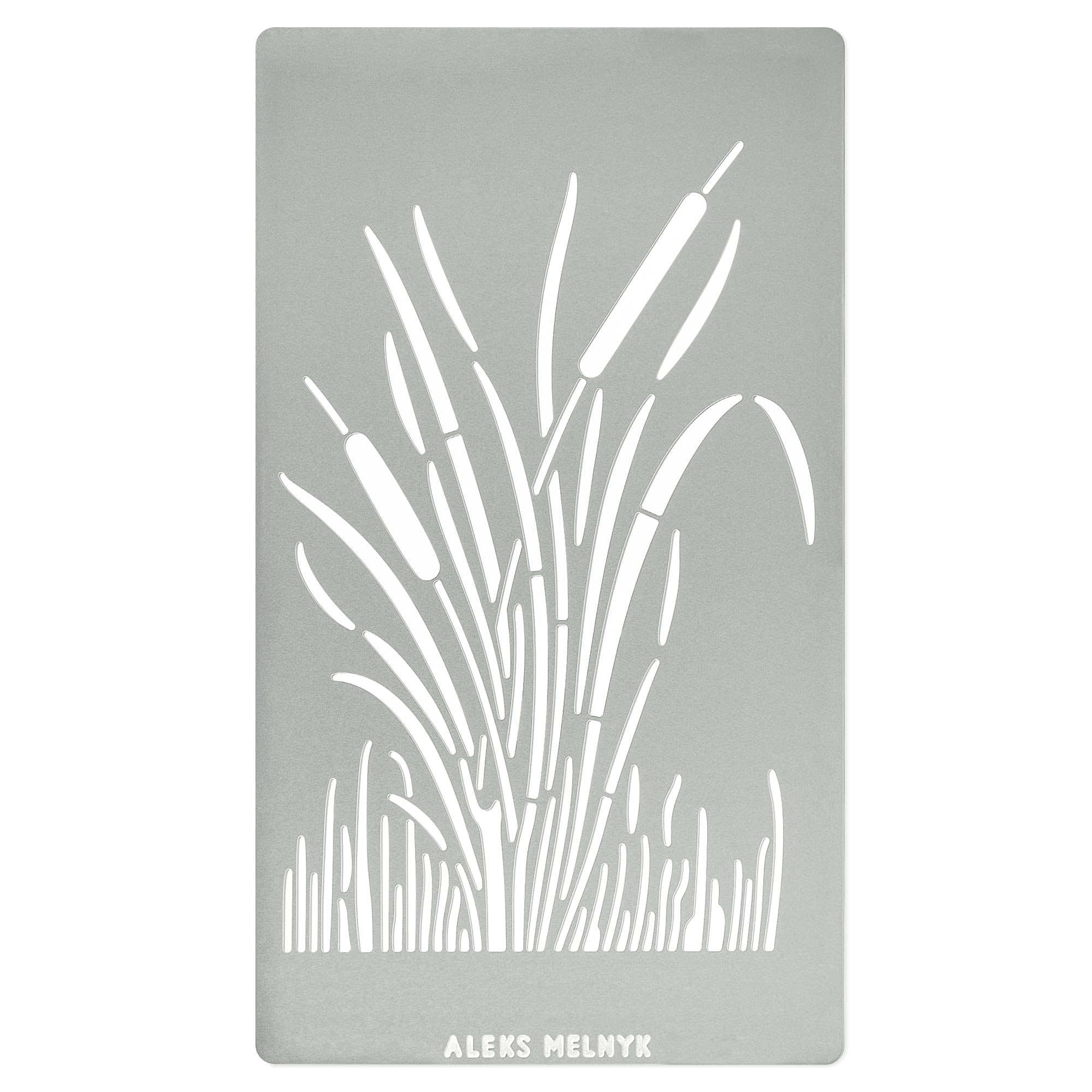 Amazon.com : Aleks Melnyk No.279 Metal Stencil, Patterns, Bush Reeds ...