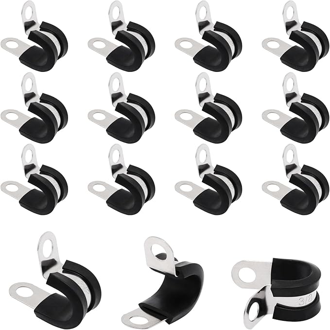 Amazon.com: YuGtcen 3/8 Inch Cable Clamp, Rubber Cushioned Insulated ...