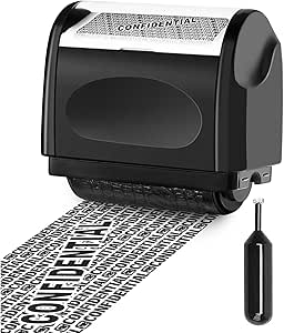 Identity Theft Protection Roller Stamp, 1 Refill Ink - Confidential ...
