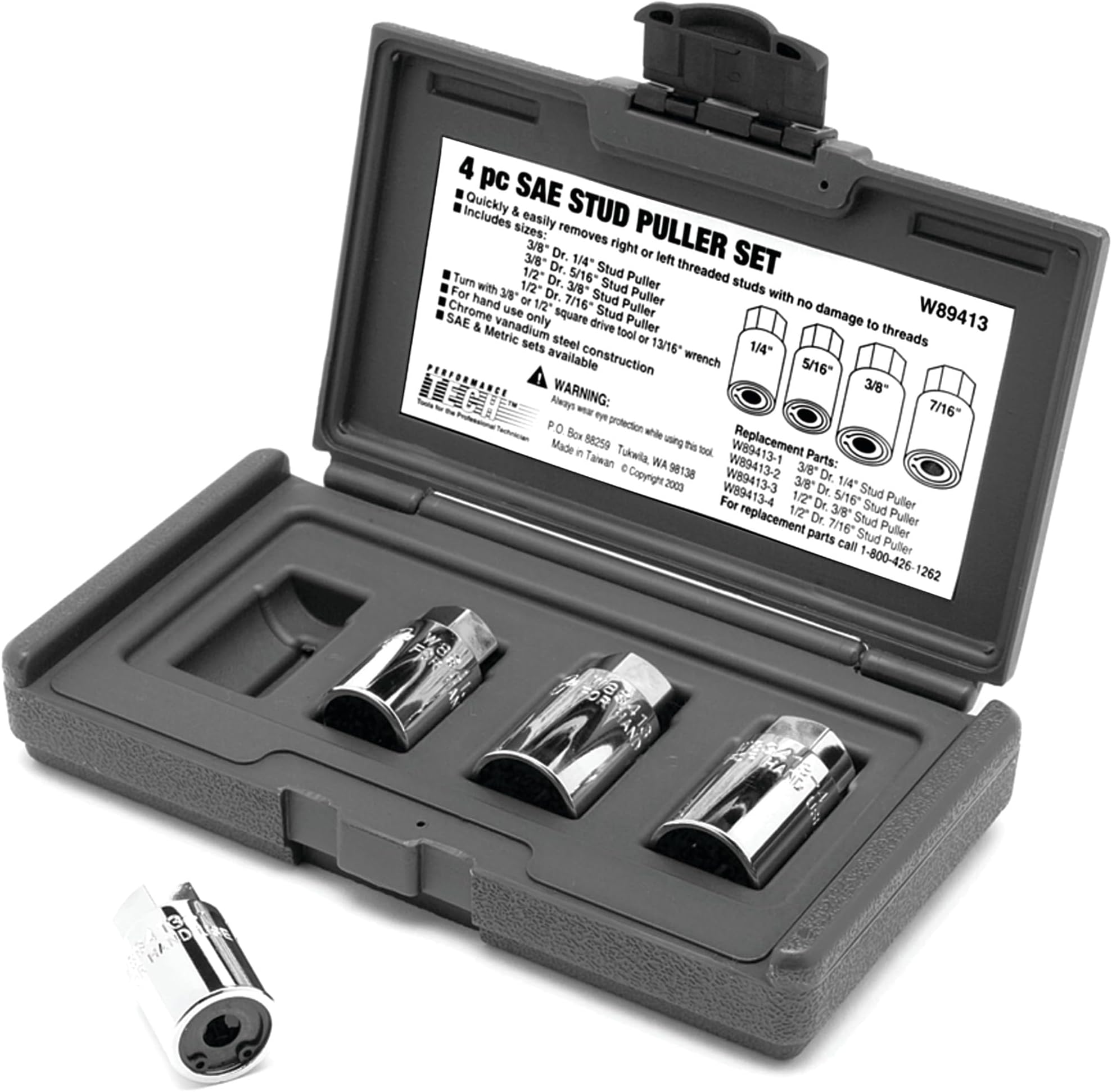 Amazon.com: Performance Tool W89413 4-Piece SAE Stud Puller Set : Tools ...