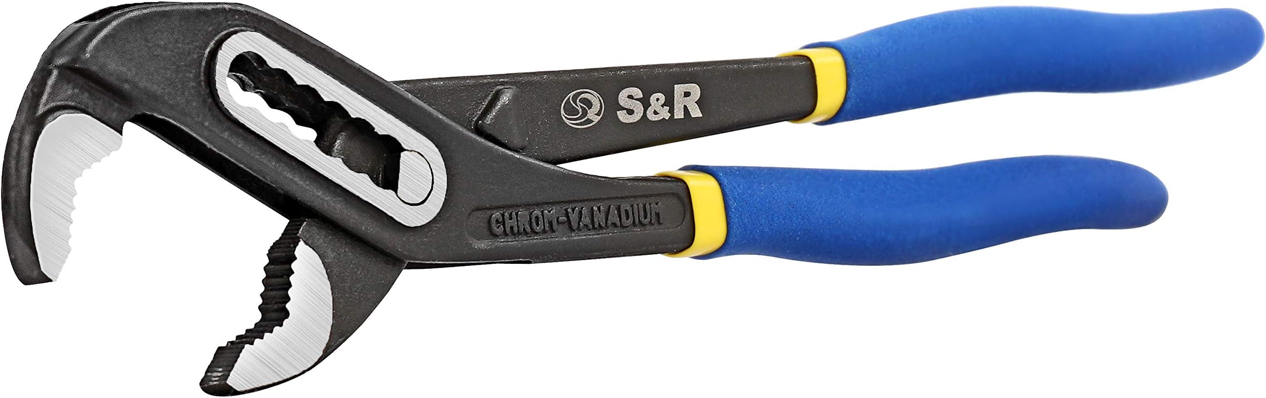 S&R Water Pump Pliers, 250mm Pipe Wrench – CR-V Steel, 55mm Opening ...