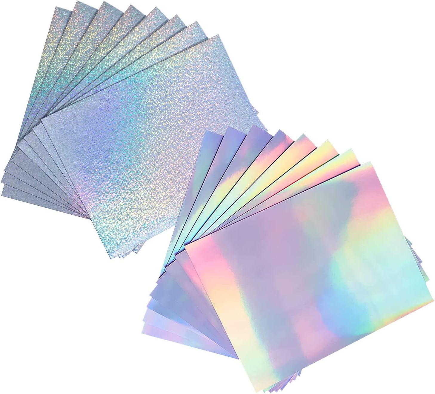 Amazon.com : 20 Sheets Rainbow Style Printable Holographic Sticker ...