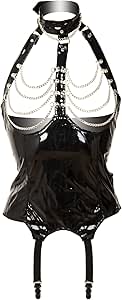 Honour Women's Basque in PVC Black Size UK 10 (S), PVC Clothing, Vinyl ...