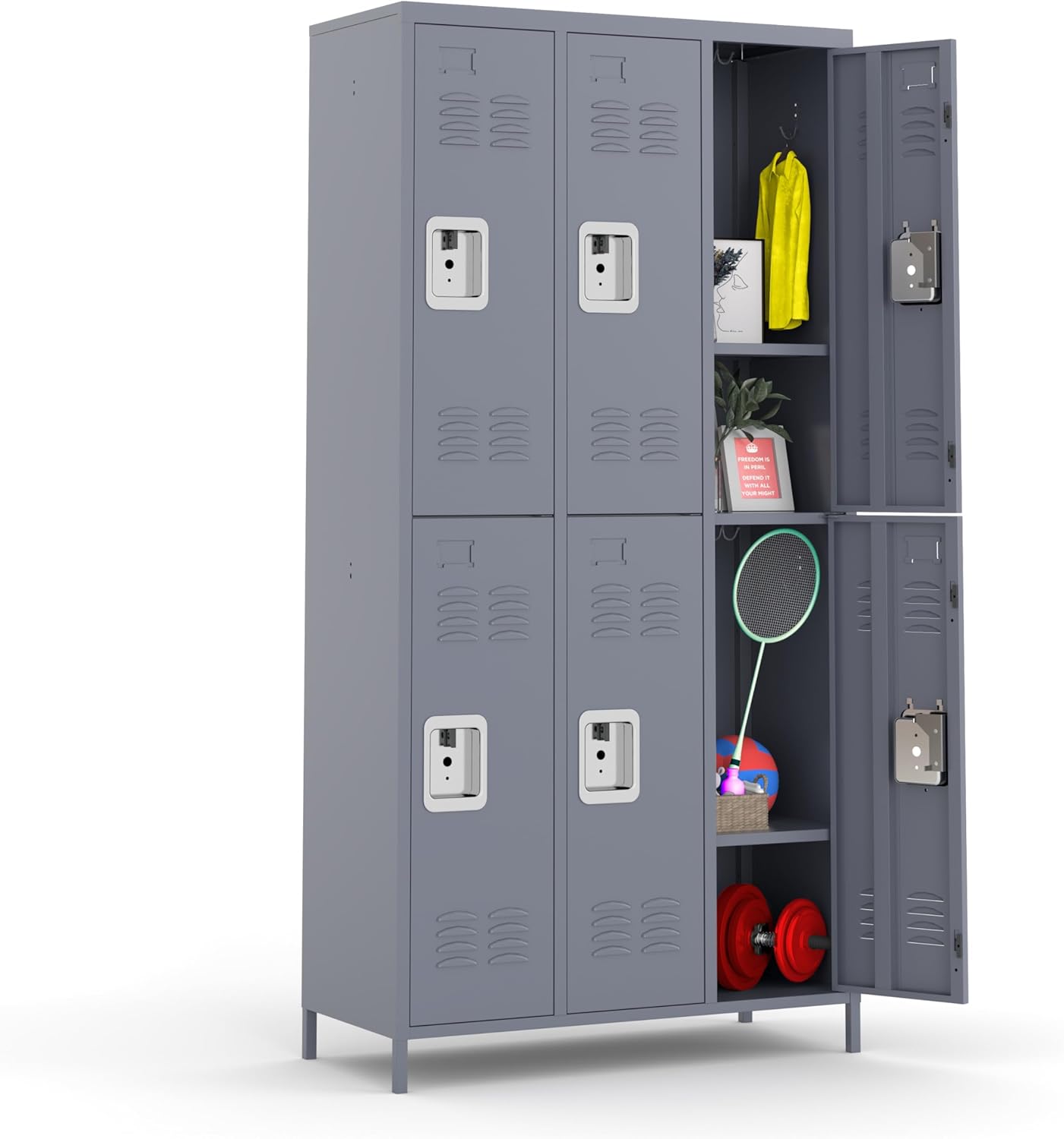 Amazon.com: Yukimo Metal Lockers for Employee, Storage Locker Cabinet ...