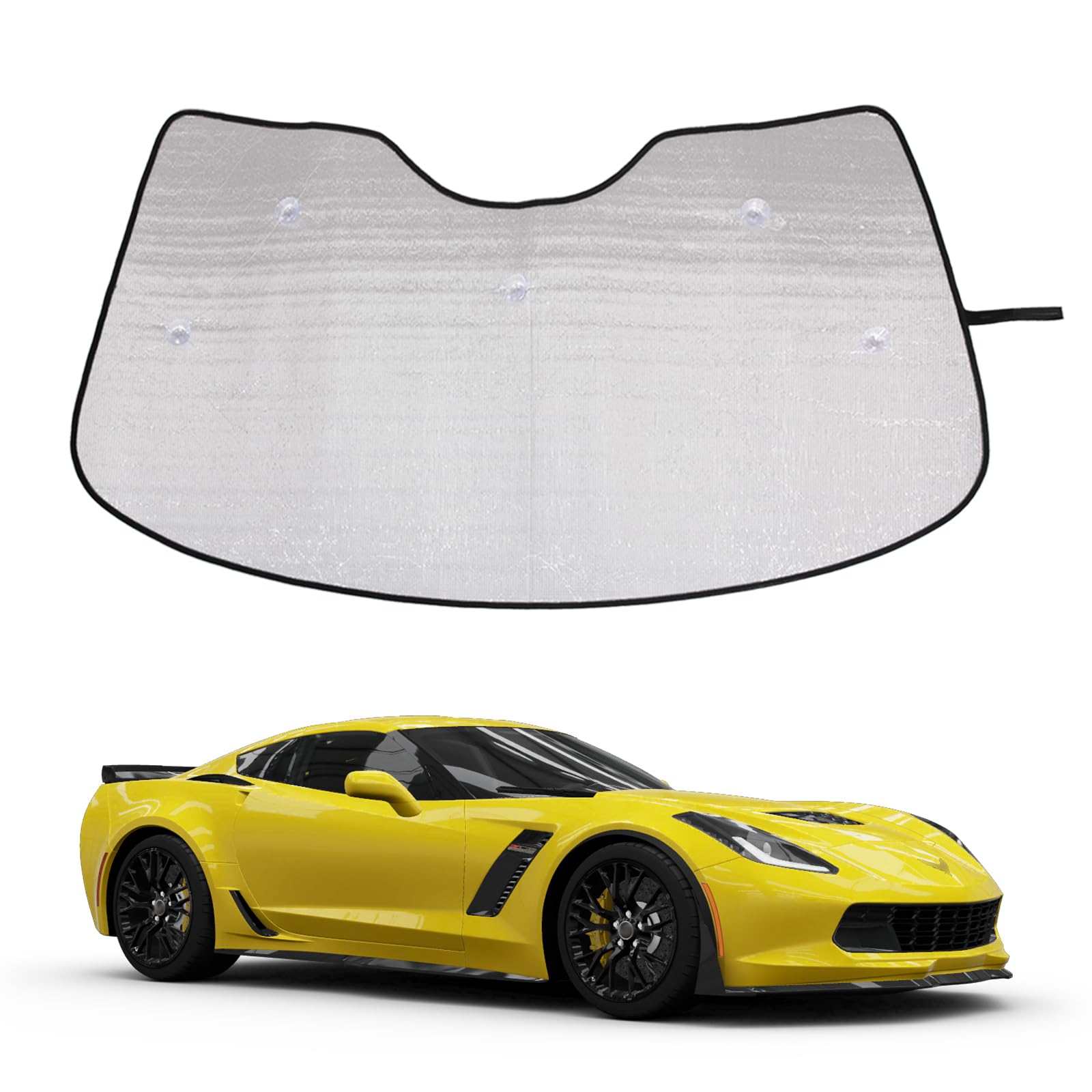 Amazon.com: Windshield Sunshade for Chevy Corvette C7 2014-2019, Front ...