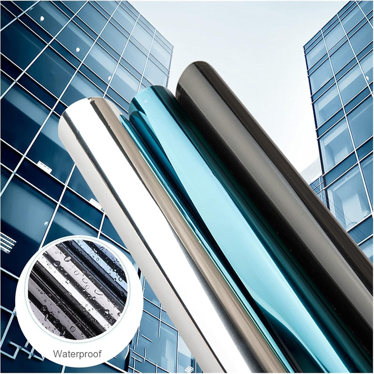 One Way Window Film, Window Tinting Film 10m Sun Protection Silver ...