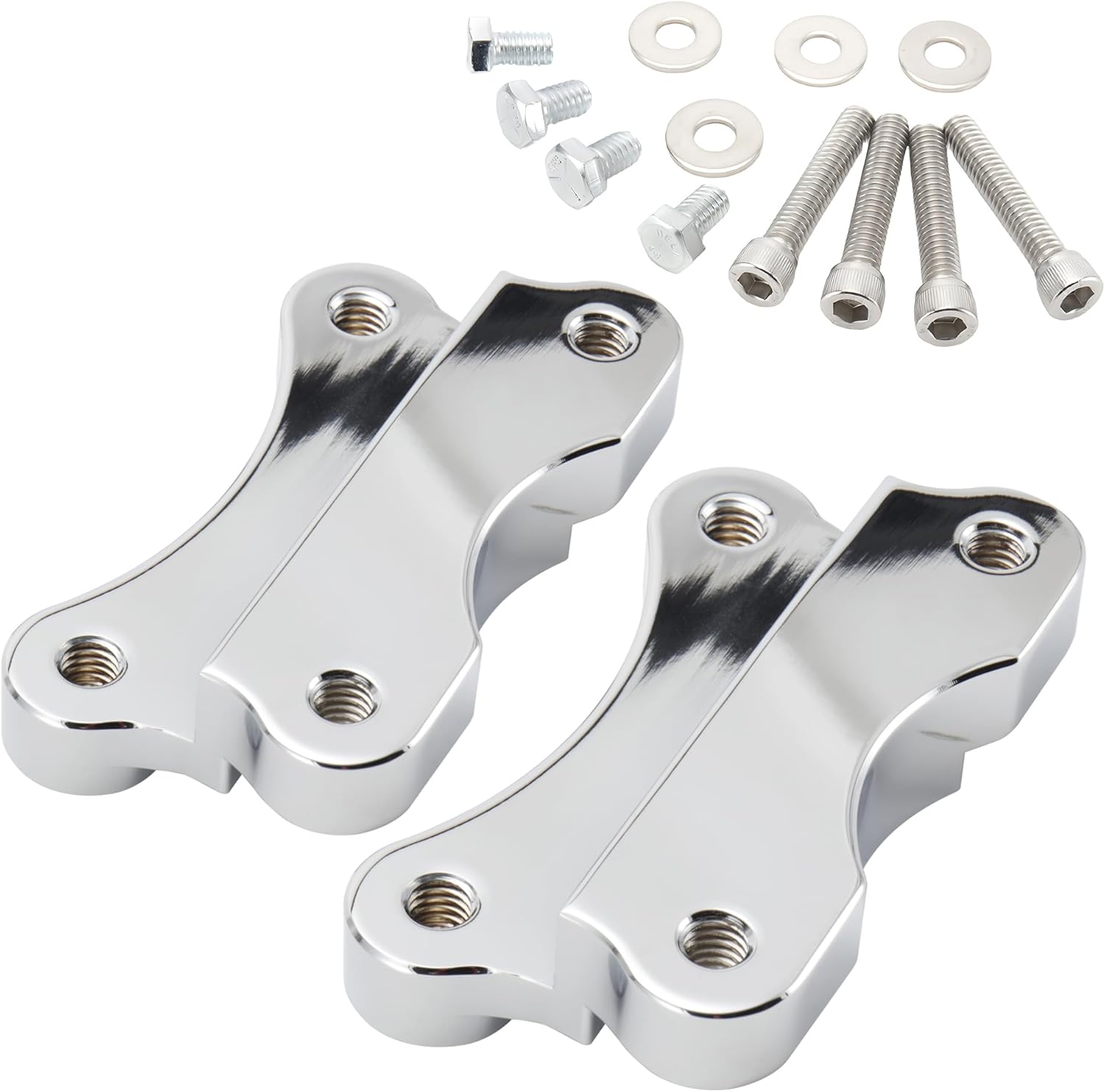 Amazon.com: MokitDora Front Fender Spacer Bracket Relocator Riser Kit ...