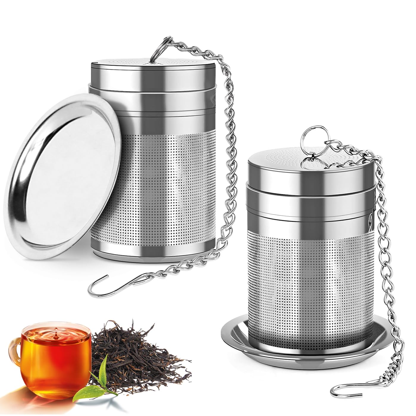 Amazon.com: SUREWIN 2 Pack Tea Infuser, Tea Strainers for Loose Tea ...