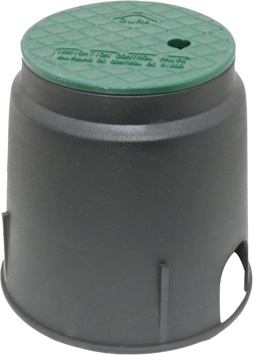 Amazon.com : Dura 7 in. Round Valve Box in Black Body Green Lid : Patio ...