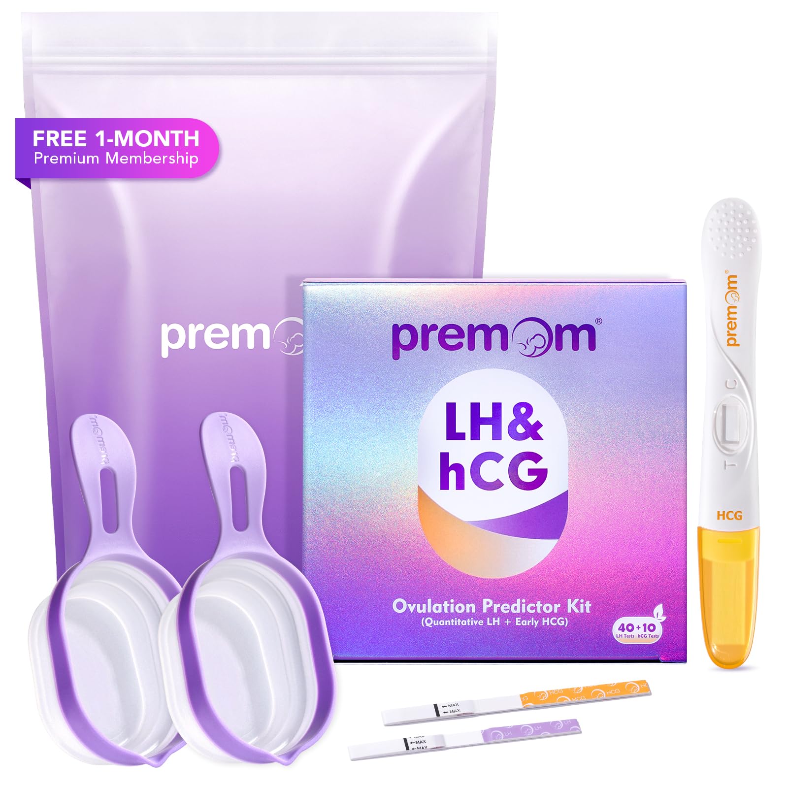 Amazon.com: Premom Quantitative Ovulation & Pregnancy Test Kit: 40 LH ...