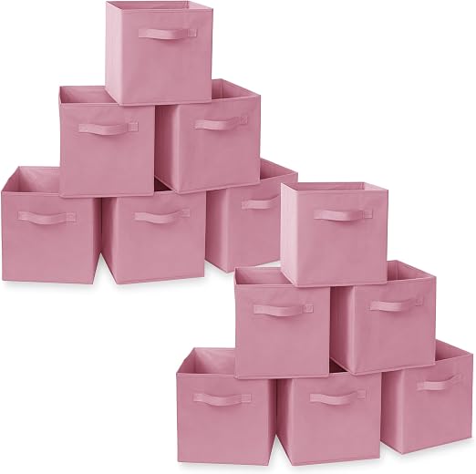 Amazon.com - Casafield Set of 12 Collapsible Fabric Cube Storage Bins ...