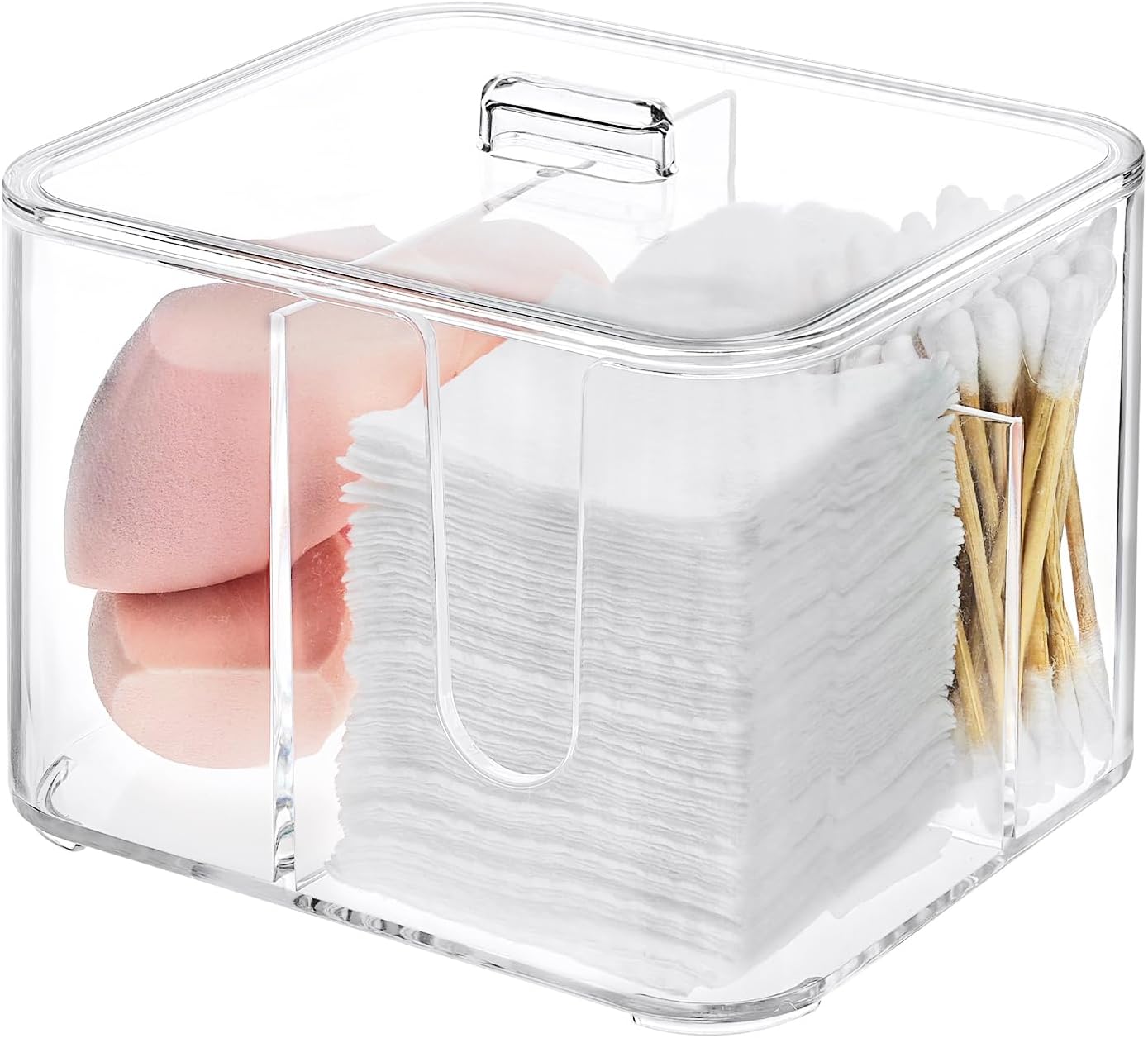 Amazon.com: Qtip Holder, Cosmetic Items Storage Dispenser, 4 ...