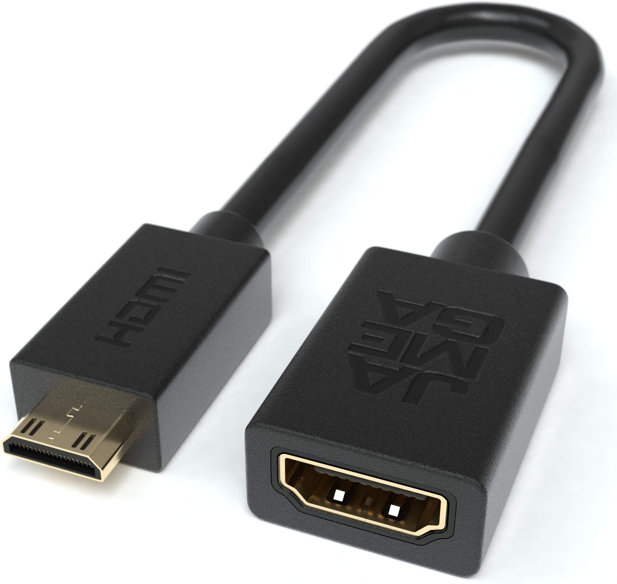 deleyCON Micro HDMI Adapter Kabel Portsaver Micro HDMI Stecker auf HDMI ...