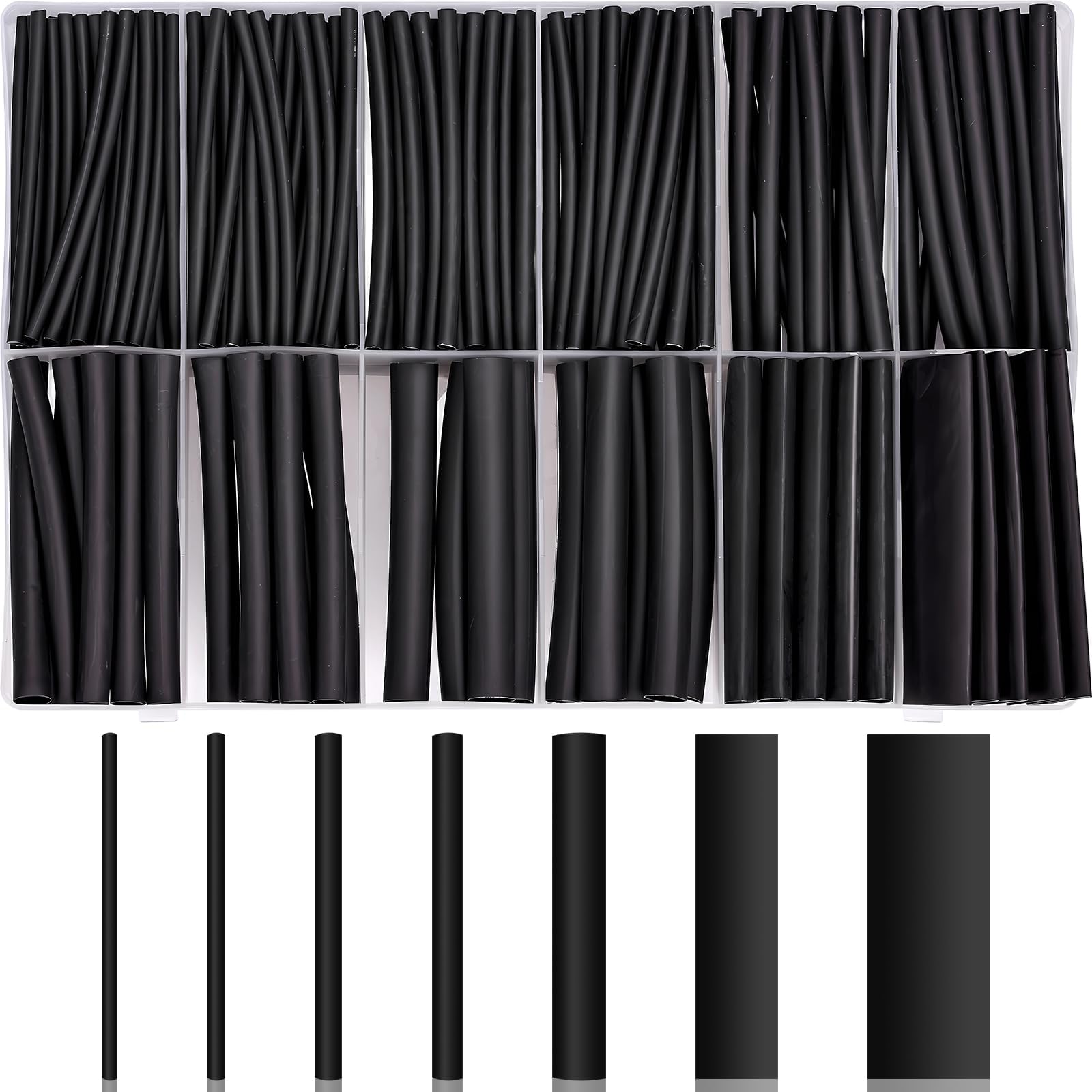 BEAUGIREW 180 Pieces Heat Shrink Tubing Kit 3:1 Ratio Adhesive Lined 7 ...