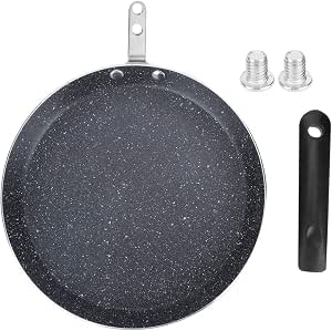 Lwuey Non Stick Frying Pan, Flat Saute Bottom Pan Egg Omelet Pans ...