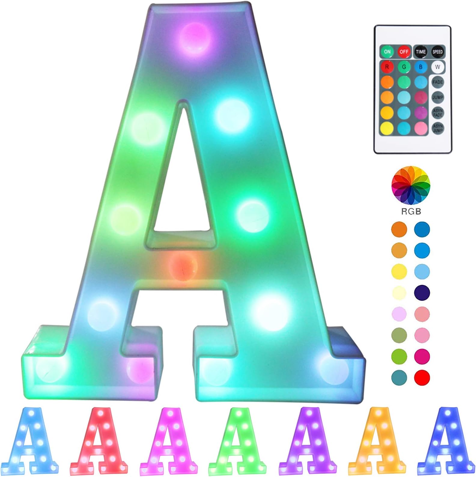 Elnsivo LED Letter Lights Sign Marquee Light Up Letters with Remote ...