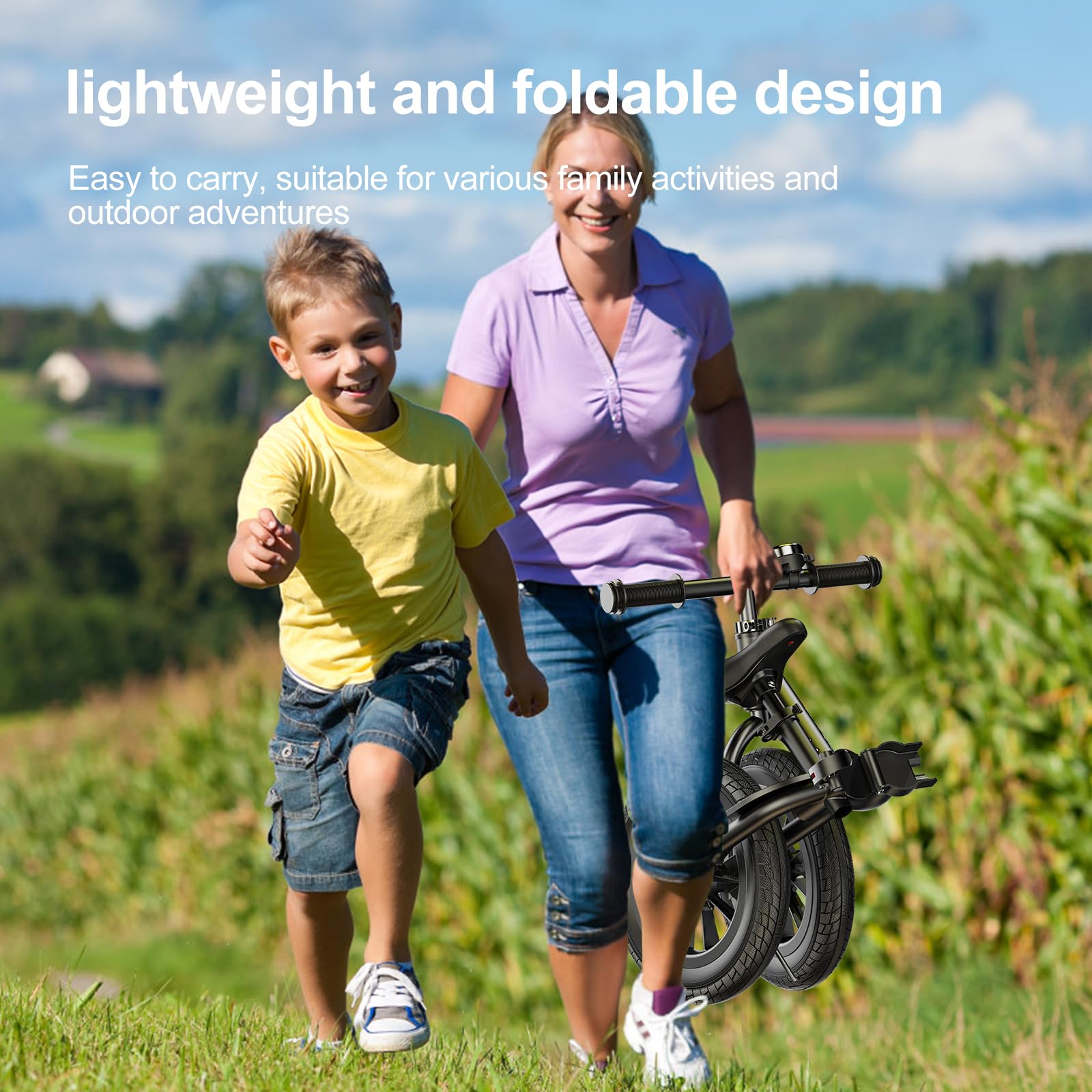 Colorful Lighting Balance Bike 2 Year Old, 2-5 Years Folding Toddler ...