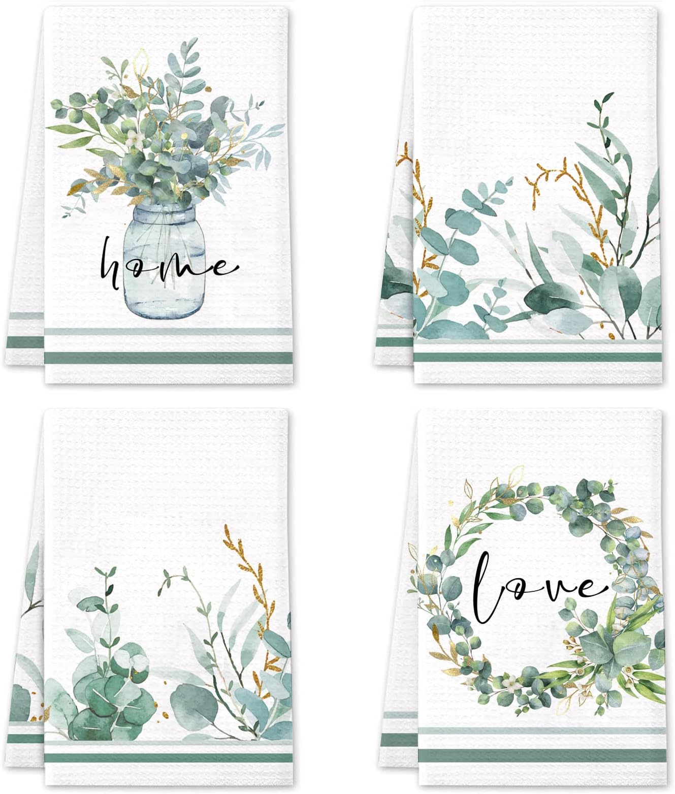 Amazon.com: SmoothNovelty 6 Pcs Spring Kitchen Towels Set Eucalyptus ...