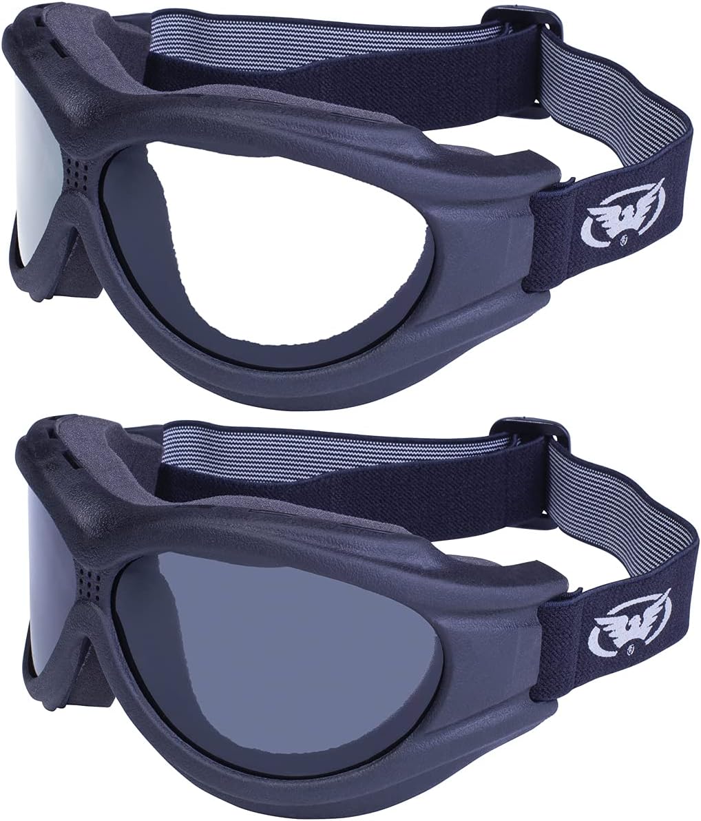 Amazon.com: Global Vision Big Ben Goggles 2 Pairs Black Frames 1 Clear ...