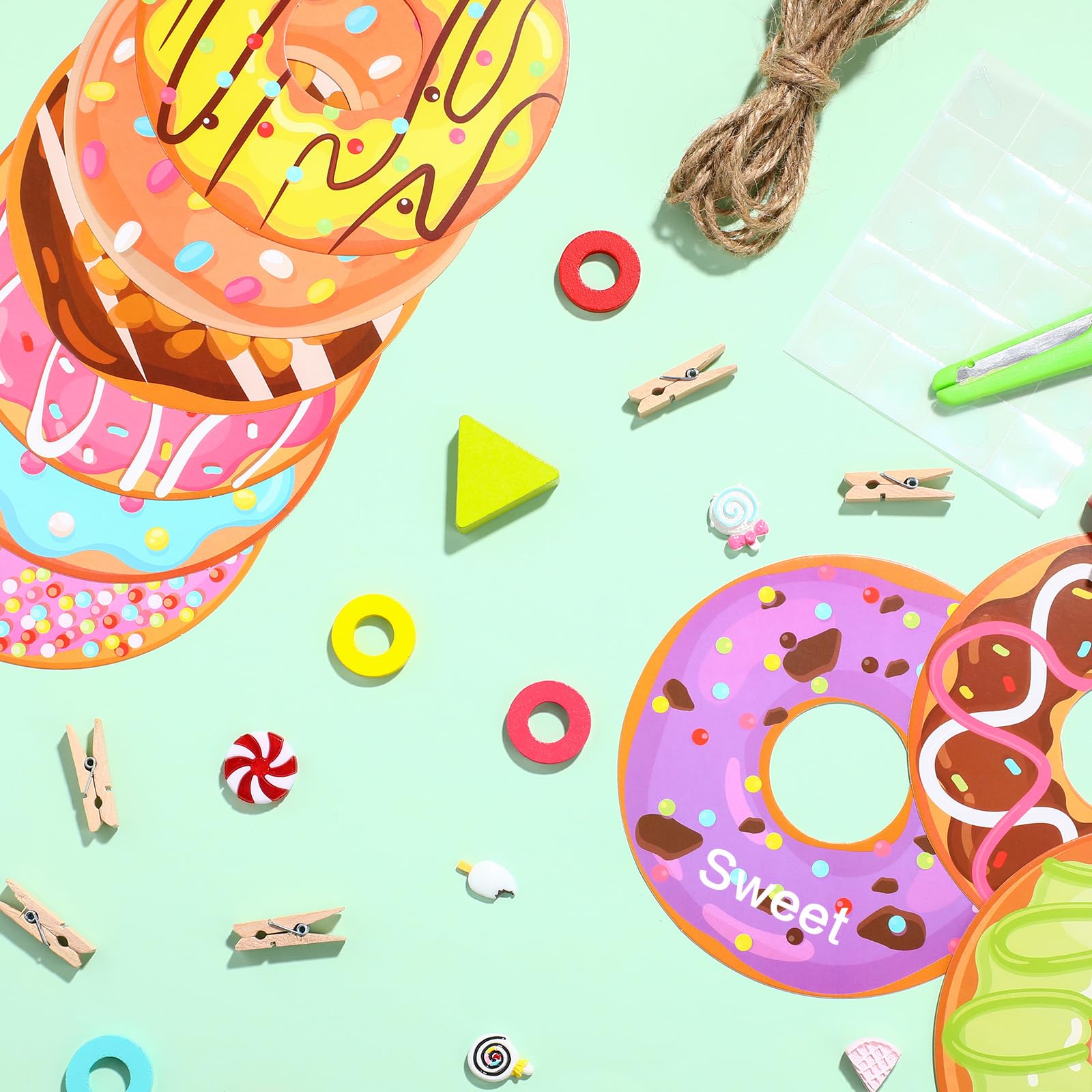 Snapklik.com : Nezyo 90 Pcs Donuts Cutouts Bulletin Board Donut Theme ...
