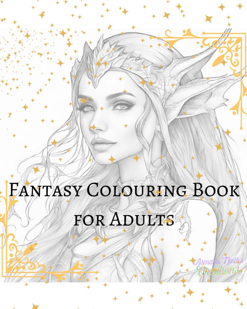 Amazon.com: Adult Fantasy Colouring Book - Princesses, Dragons ...