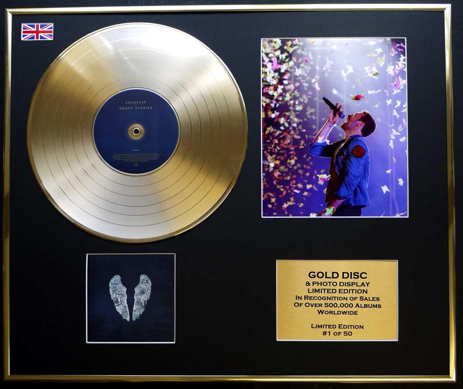 COLDPLAY/CD GOLD DISC/RECORD & PHOTO DISPLAY/LTD. EDITIONCOA/GHOST ...