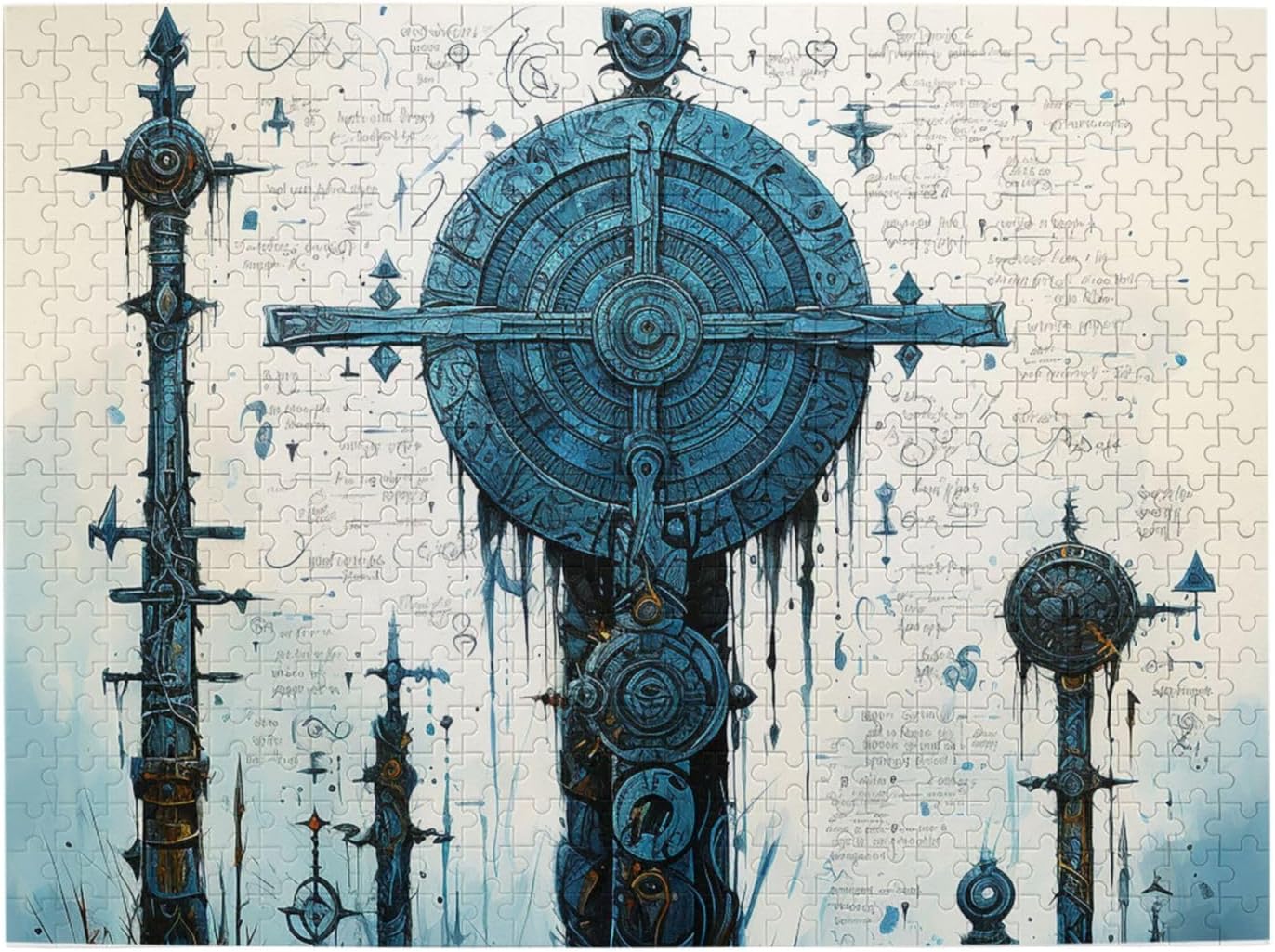 Amazon.com: HERRECX 500 Piece Wooden Puzzle Viking Ancient Runes Norse ...