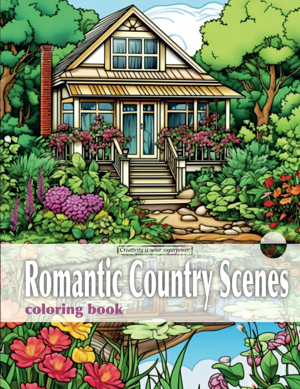 Amazon.com: Romantic country scenes coloring: Tranquil Forest Hideaways ...