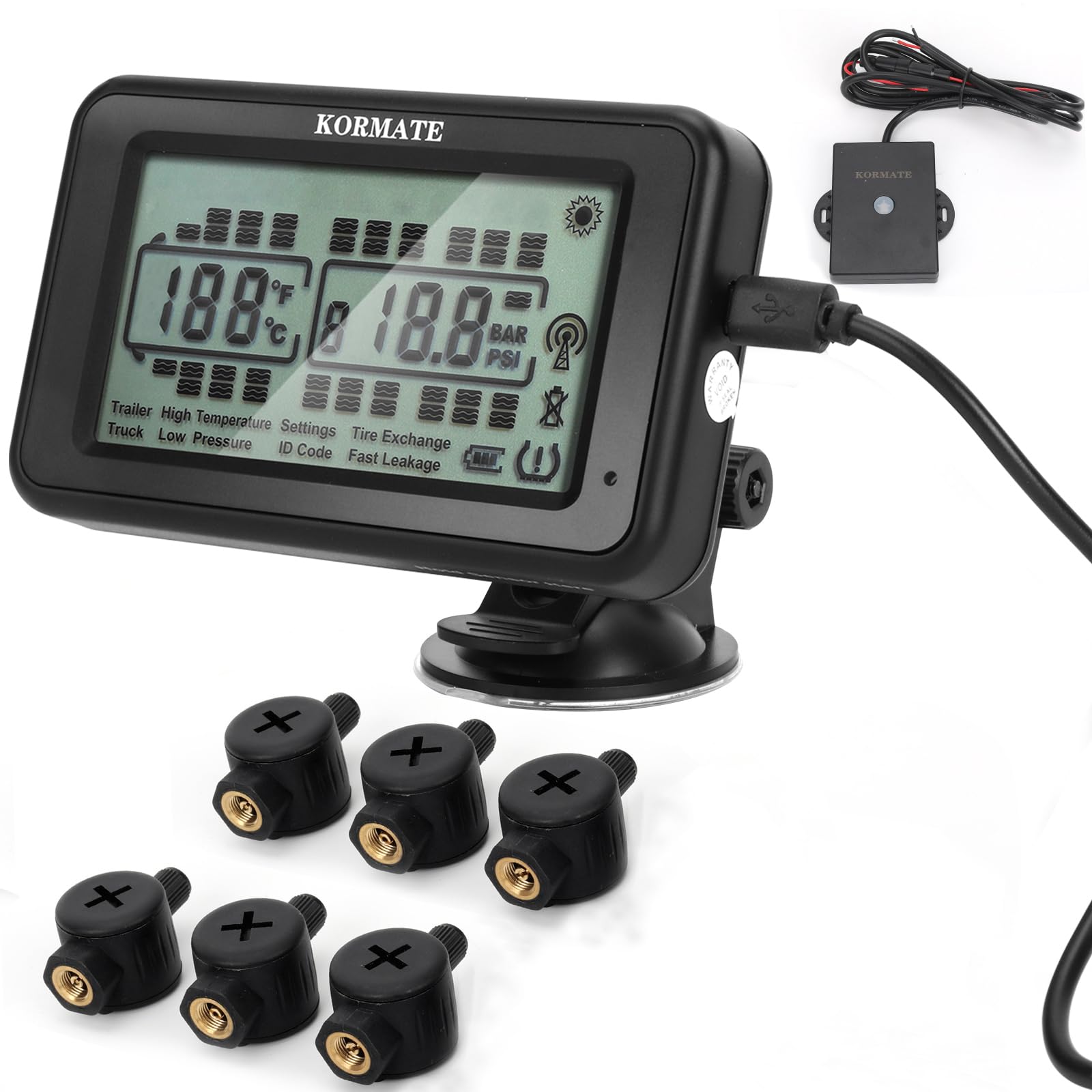 Amazon.com: Kormate TPMS,tire Pressure Monitoring Systems tpms,7 Alert ...