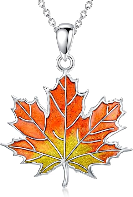 SELKAT 925 Sterling Silver Maple Leaf Necklaces Dainty Maple Leaf ...