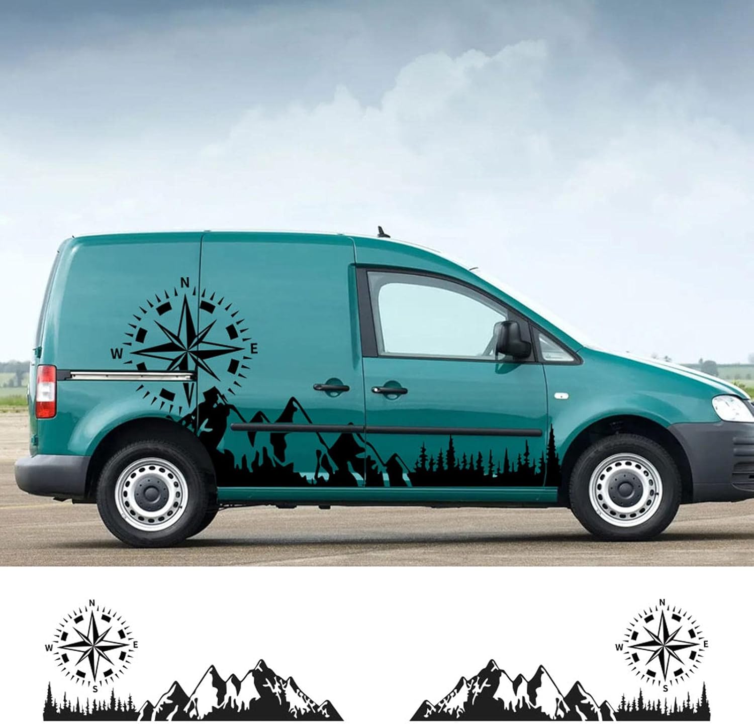 RWRAPS 4PCS Car Stickers Camper Van Graphics Vinyl Decals,Fit for VW ...