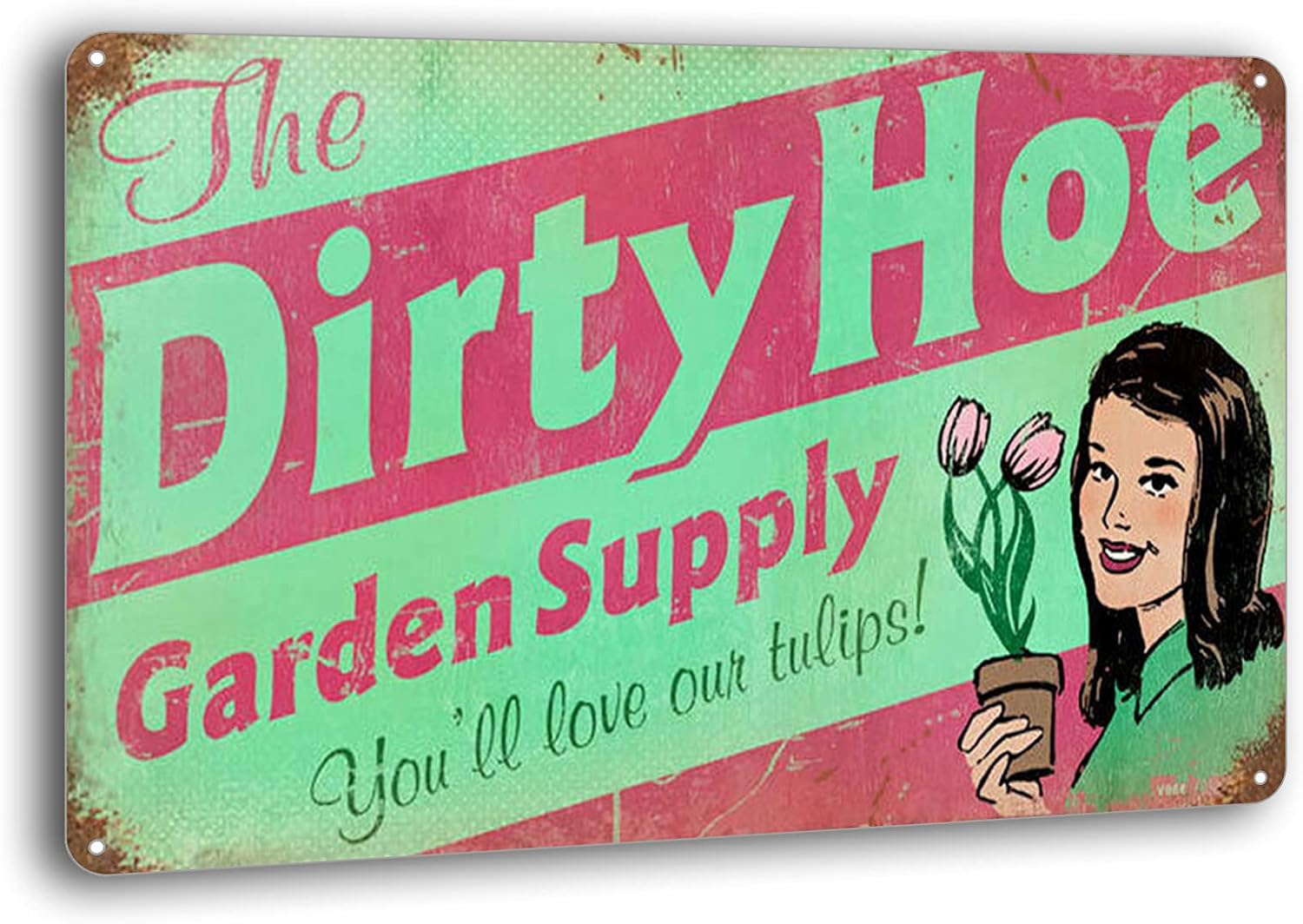 Amazon.com: BAYABU Retro Dirty Hoe Garden Metal Tin Signs - Vintage ...