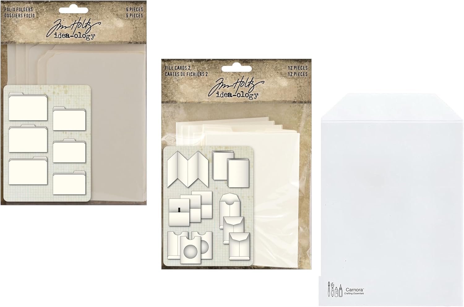 Amazon.com : Tim Holtz Idea-Ology Folio Folders, File Cards 2, Carnora ...