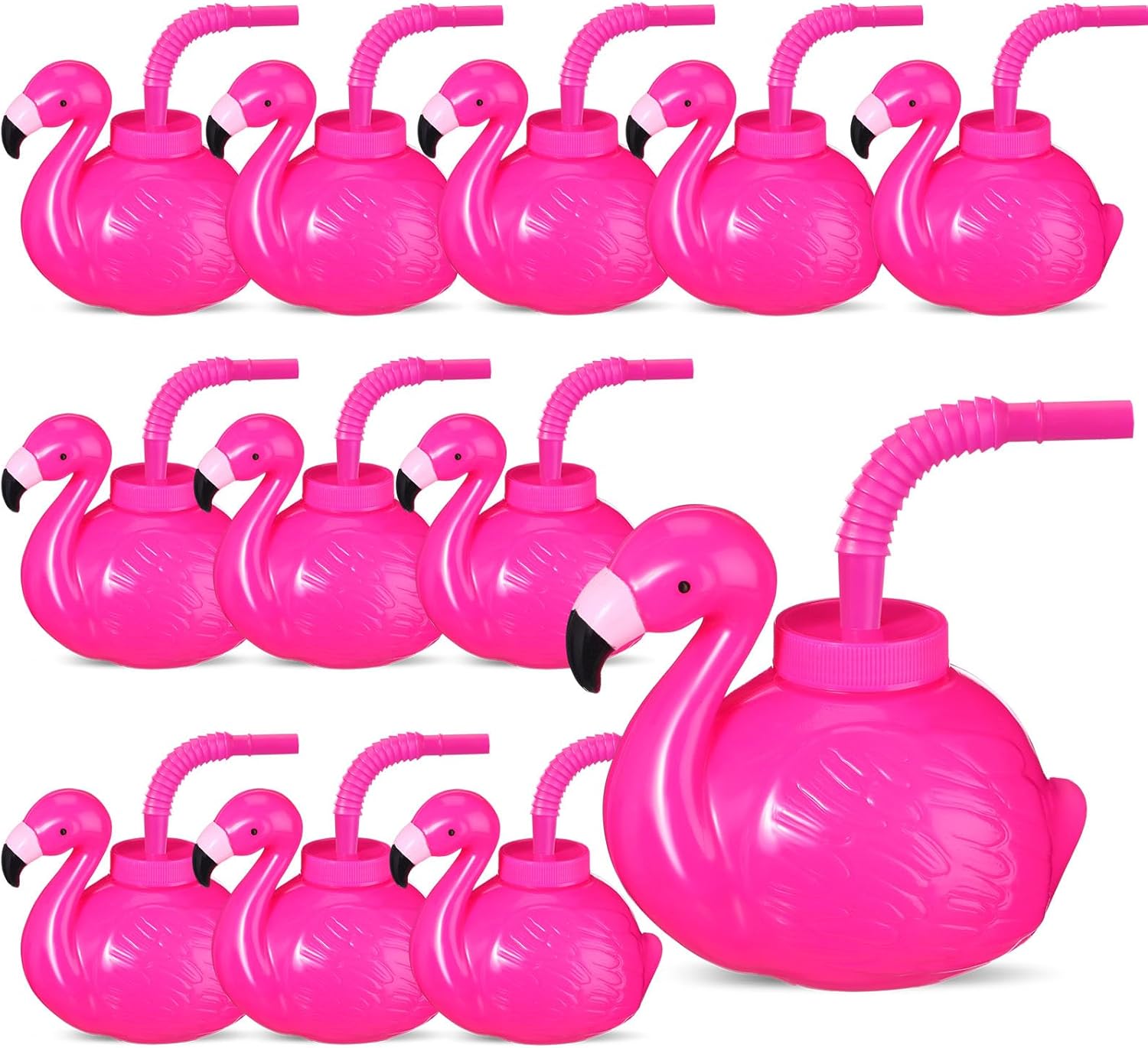Amazon.com: Lallisa 12 Packs 17 oz Flamingo Party Favors Cups with ...