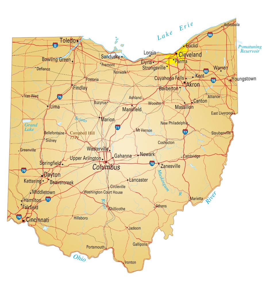 Map Of All Ohio Cities