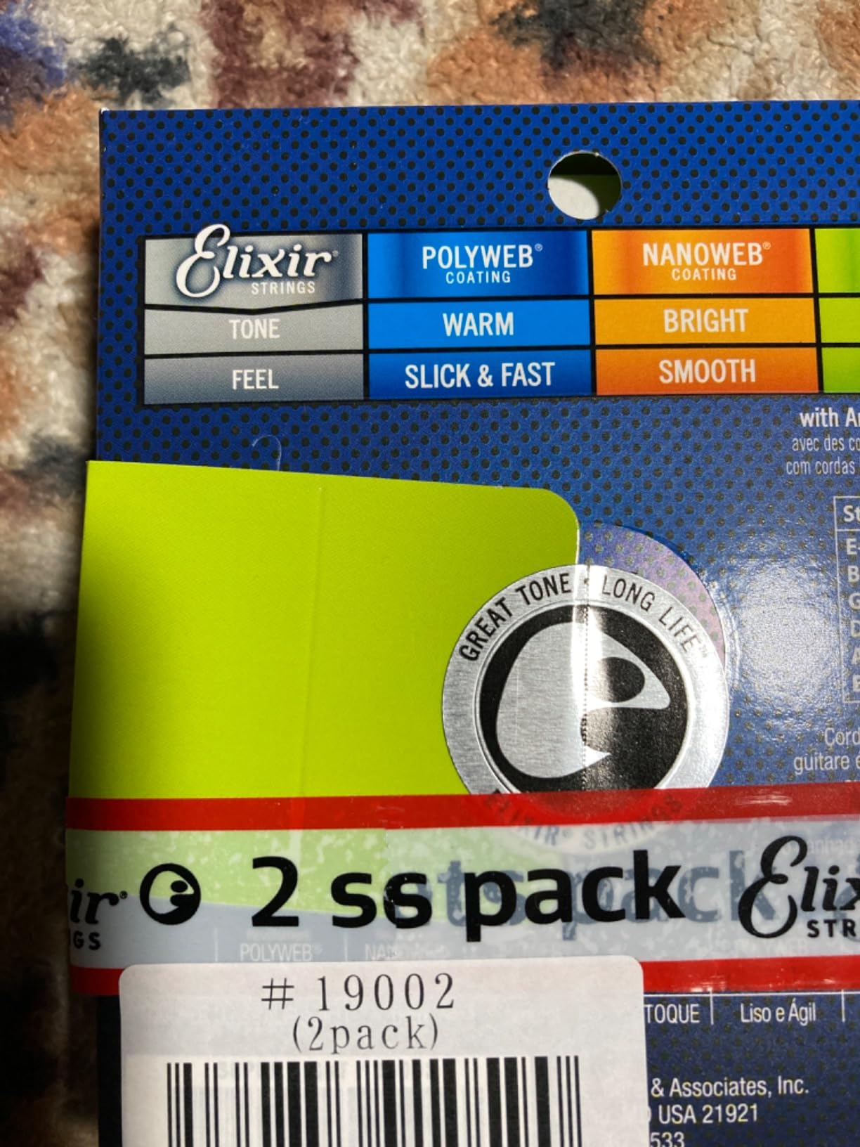 Amazon.co.jp: Elixir エリクサー エレキギター弦 OPTIWEB Super Light .009-.042 #19002 2個セット 【国内正規品】 : 楽器・音響機器