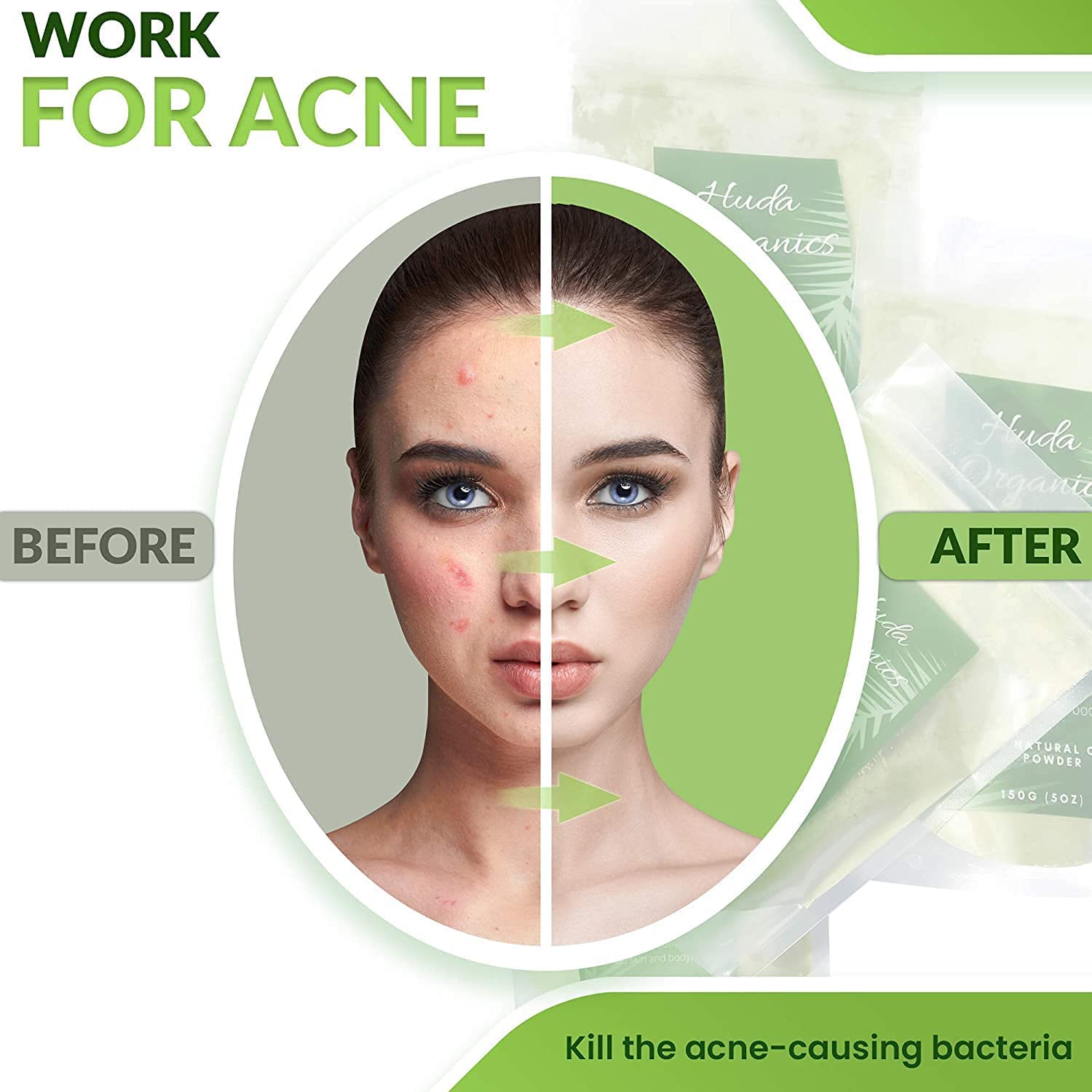 Huda Organics Qasil Powder 0.71oz Antient Somalí Beauty Secret, máscara ...