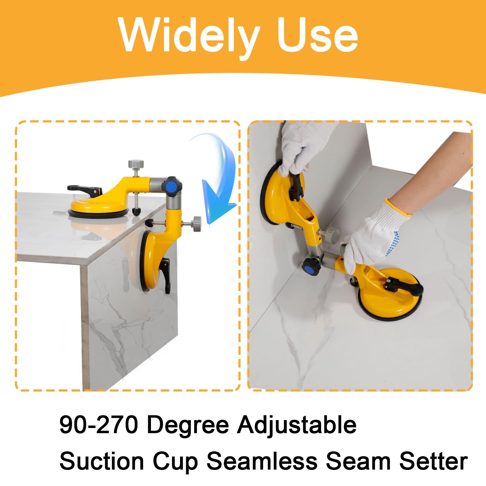 Snapklik.com : 90-270 Degree Adjustable Suction Cup Seamless Seam ...