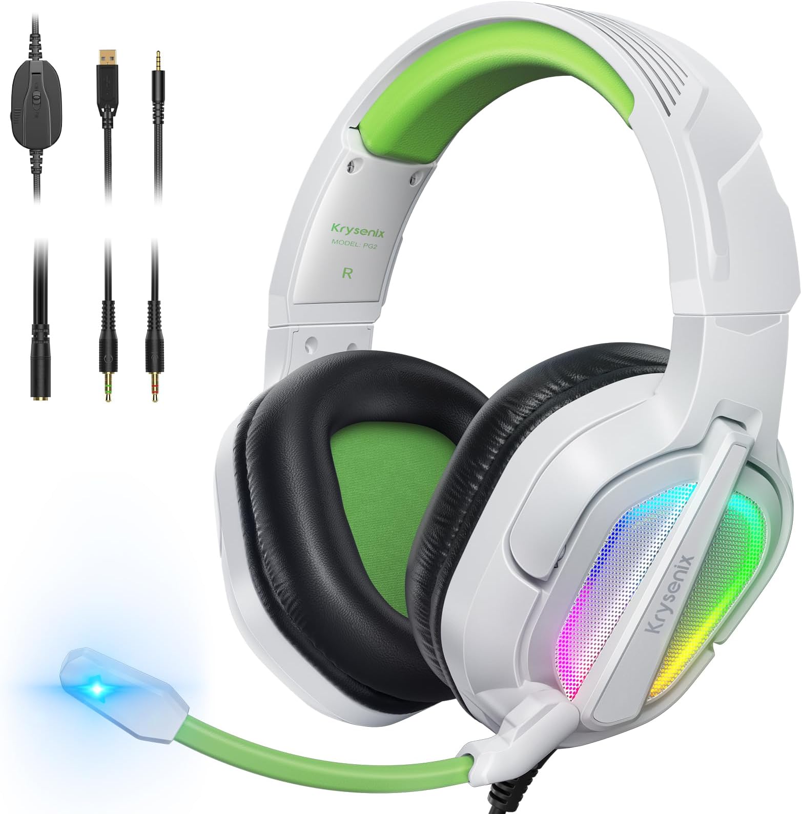 Amazon.com: Krysenix PG2 Gaming Headset for PS4/PS5/PC/Xbox One ...